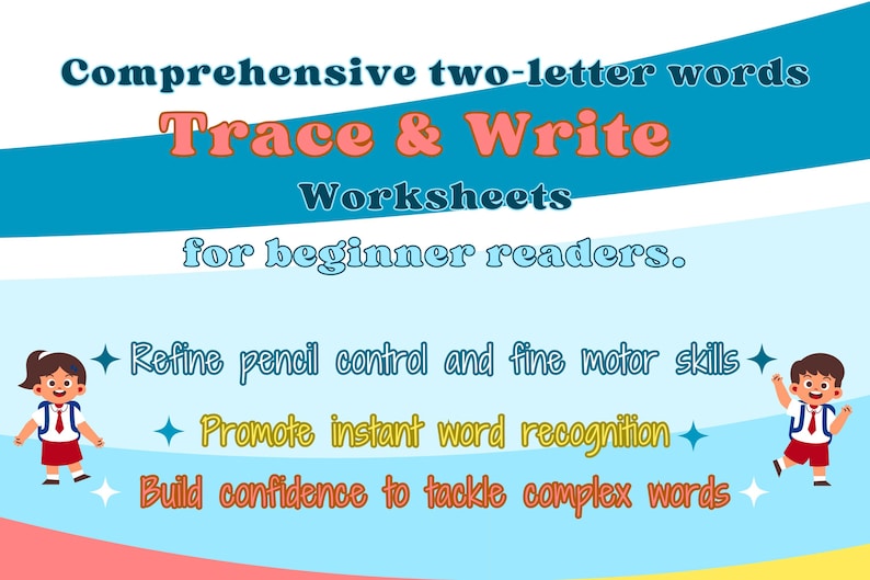 Tracing and Writing Worksheets for Preschool & Kindergarten. Printable ...