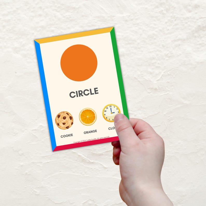 2D Shapes Flashcards: Learning Cards for Preschool and Kindergarten ...