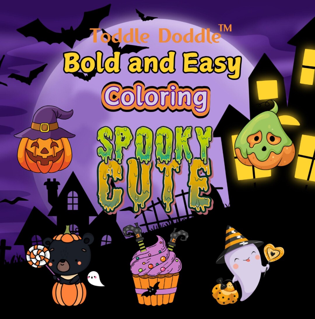 Spooky Cute: Bold and Easy Coloring Book of Cute, Creepy Scenes and ...