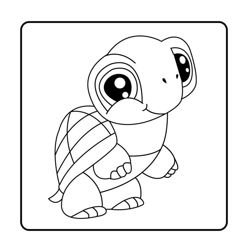 Adorable Animals: Bold and Easy Coloring Book of Cute Land and Water ...