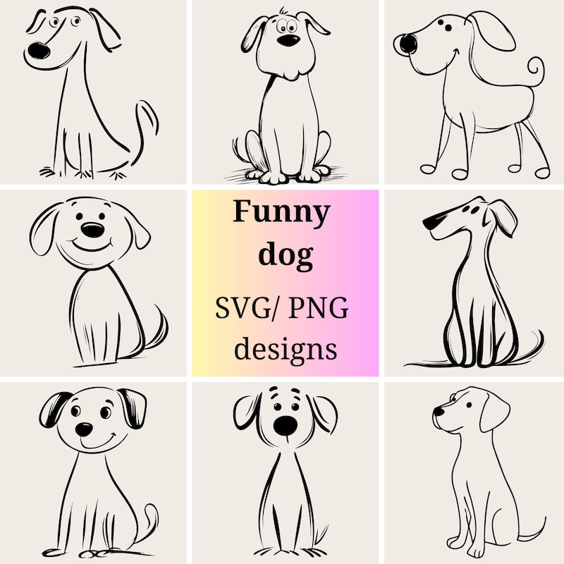Silly Line Drawing - Etsy UK