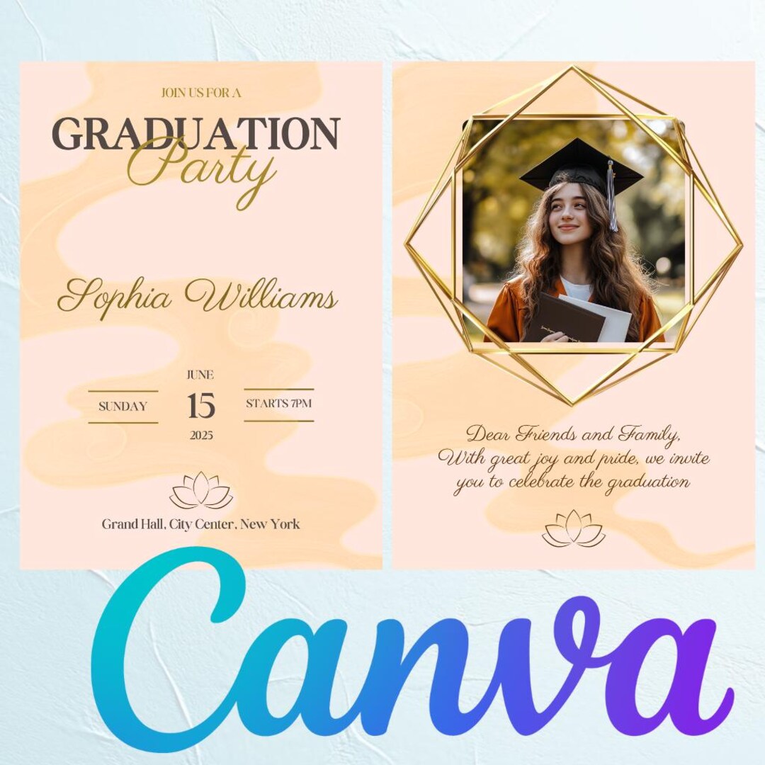 Modern Graduation Party Invitation | Beige Elegant Graduation ...