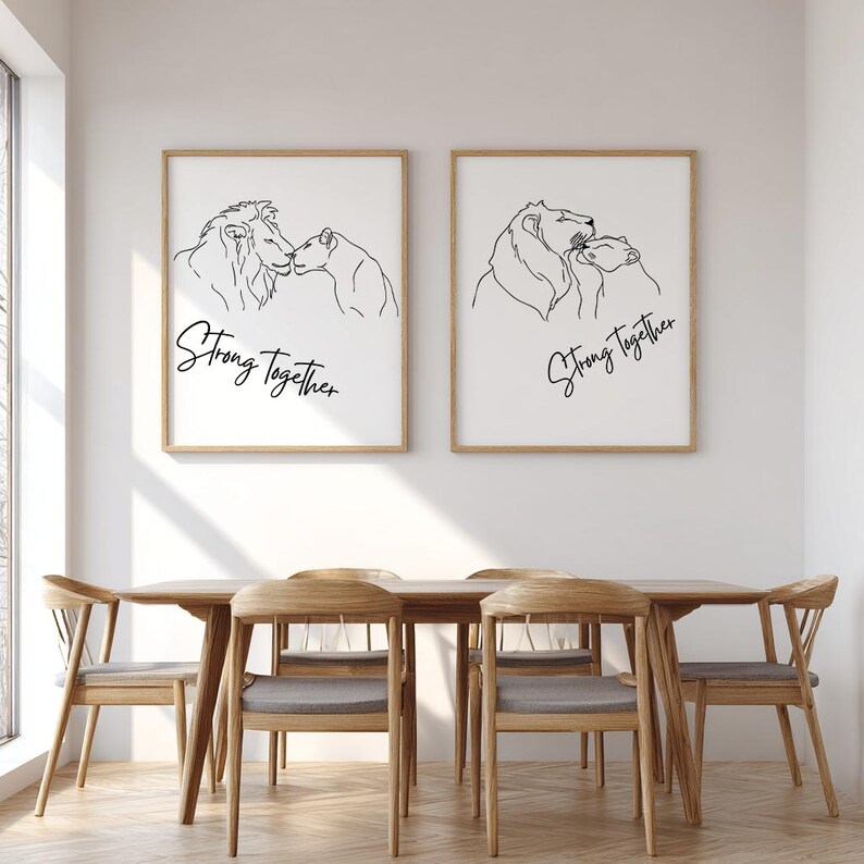 Romantic Lion Couple SVG & PNG Bundle | Strong Together Designs Loving ...