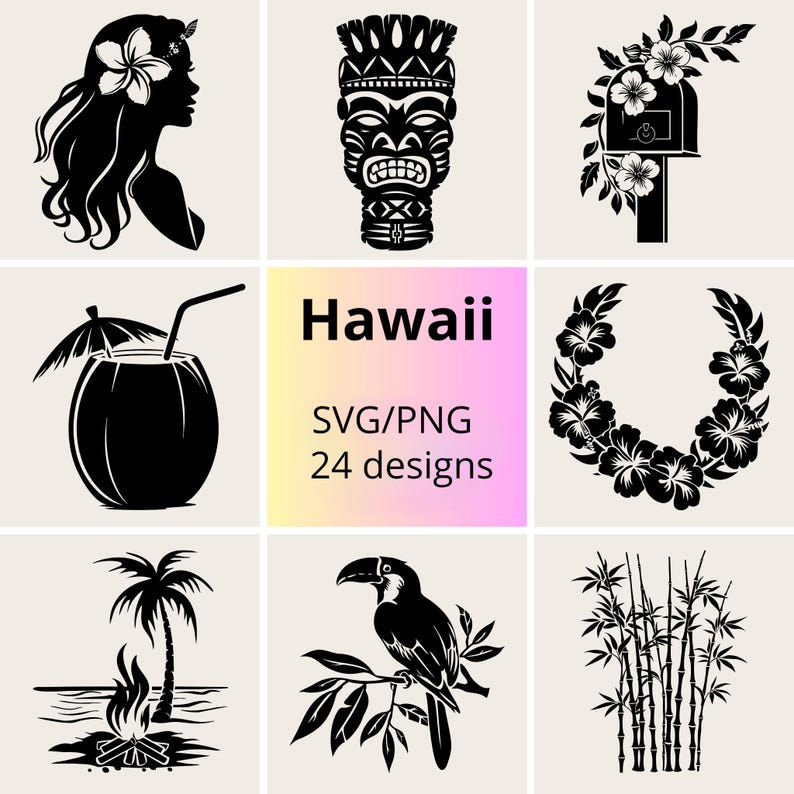 Hawaii SVG PNG | Tropical Kids Designs | Hawaii Clipart Files ...