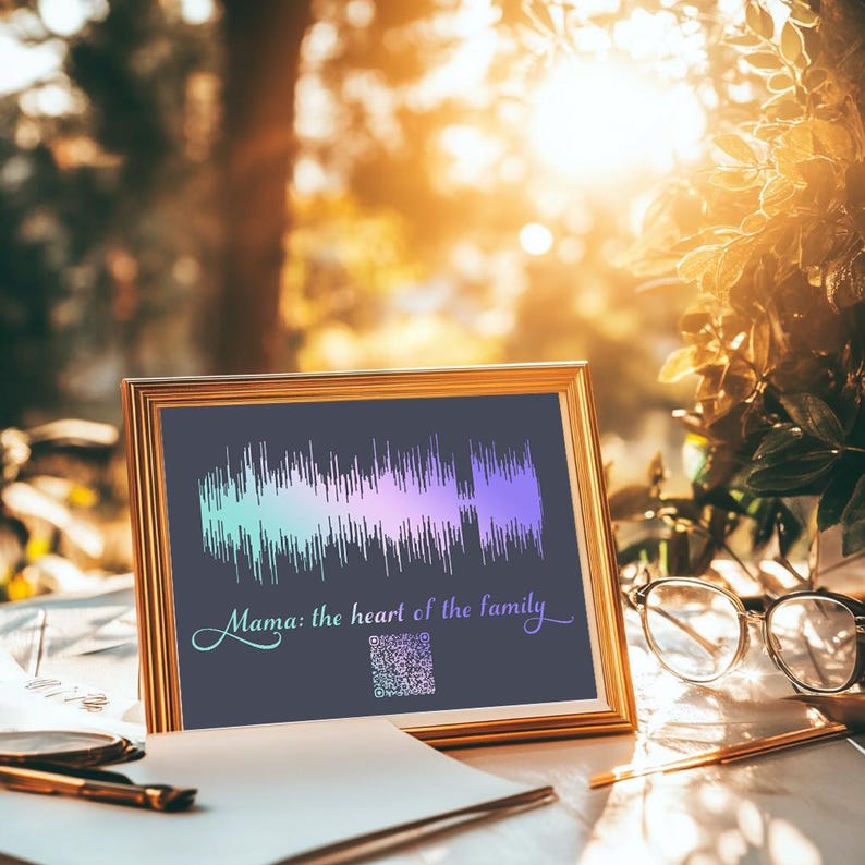 Custom Sound Wave Art With Text & QR Code | Personalized Audio Poster ...