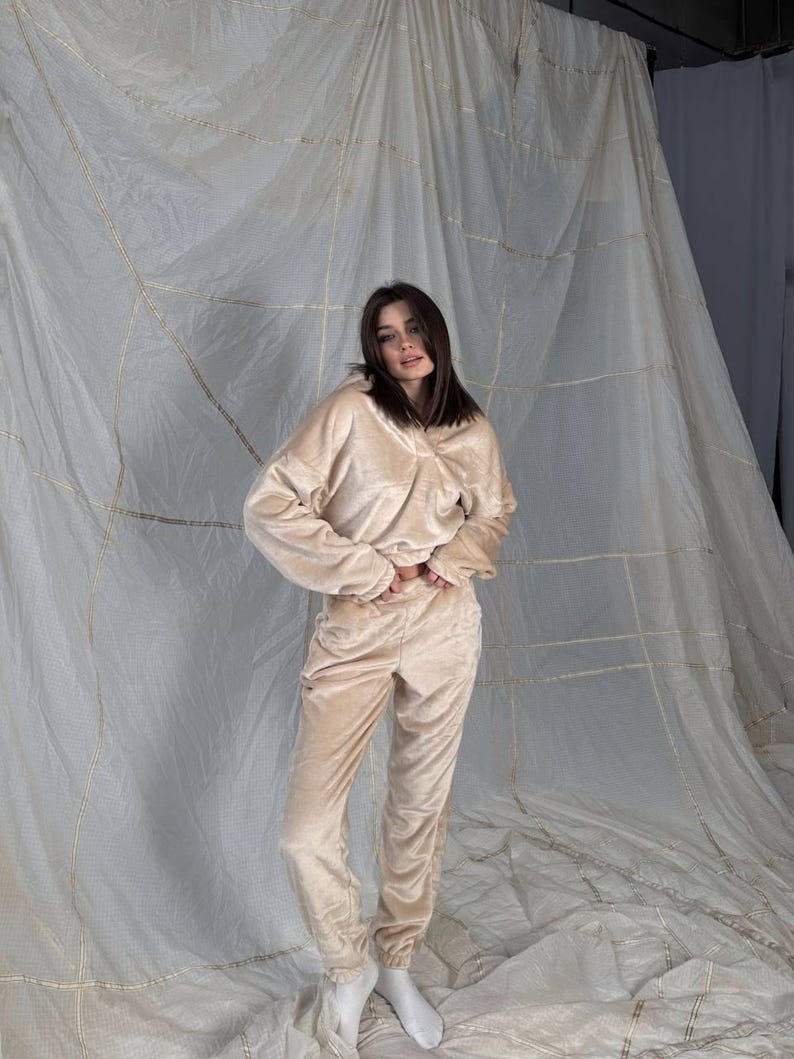 Cozy Double-sided Terry Cloth Pajamas Soft, Warm, and Comfortable ...