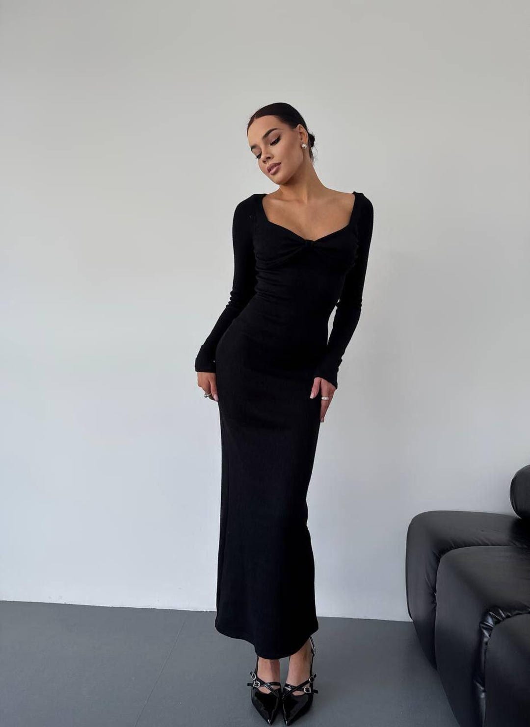 Sided Agora Knit Dress – Elegant and Cozy Women's Dress Perfect for ...