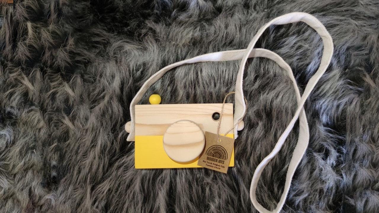 Wooden Camera, Colored Wooden Camera, Handmade Toy, Wooden Toy Camera ...