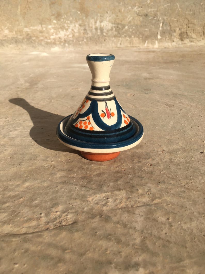 Moroccan Small Handmade Tajine for Spices and Decoration - Made of Clay ...