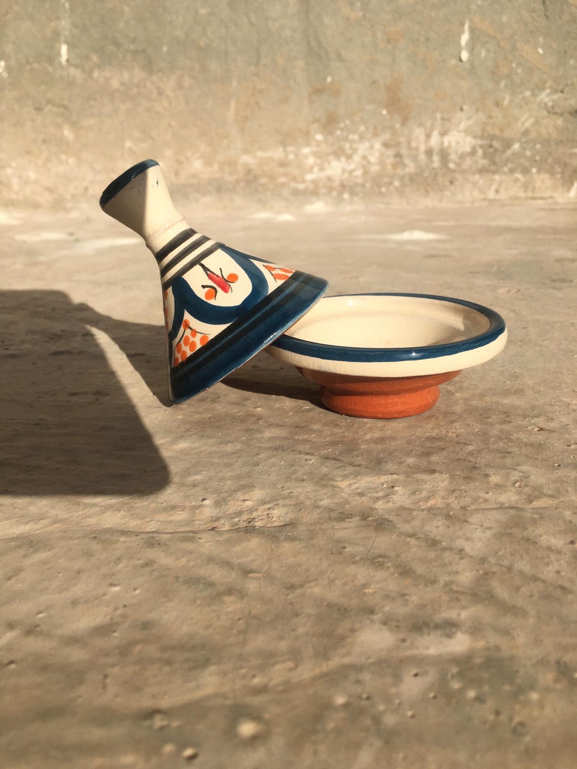 Moroccan Small Handmade Tajine for Spices and Decoration - Made of Clay ...