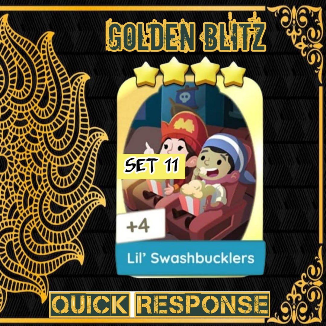 Monopoly Golden Blitz - LIL SWASHBUCKLERS - Set 11 - Etsy