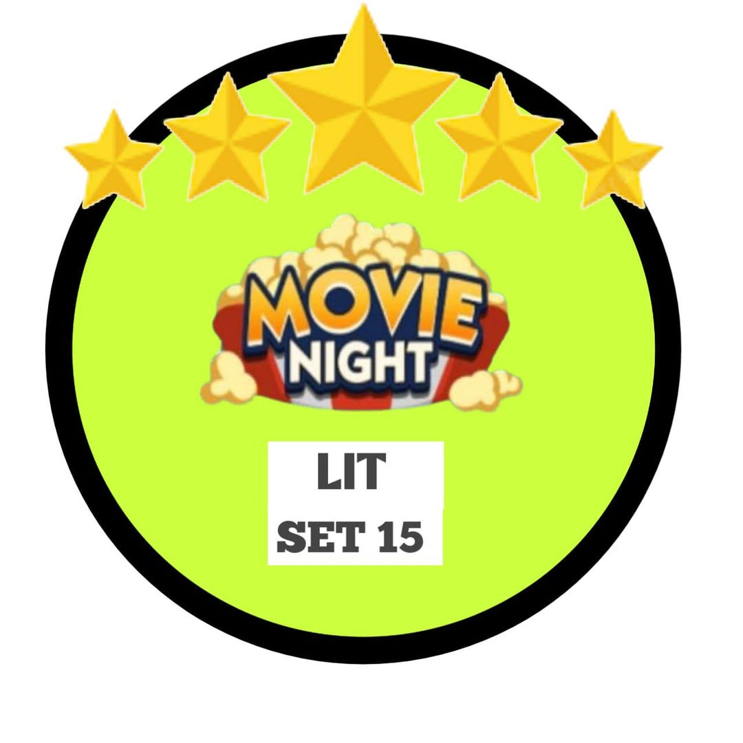 Monopoly_go 5 Star Sticker - LIT - Set 15 - Etsy