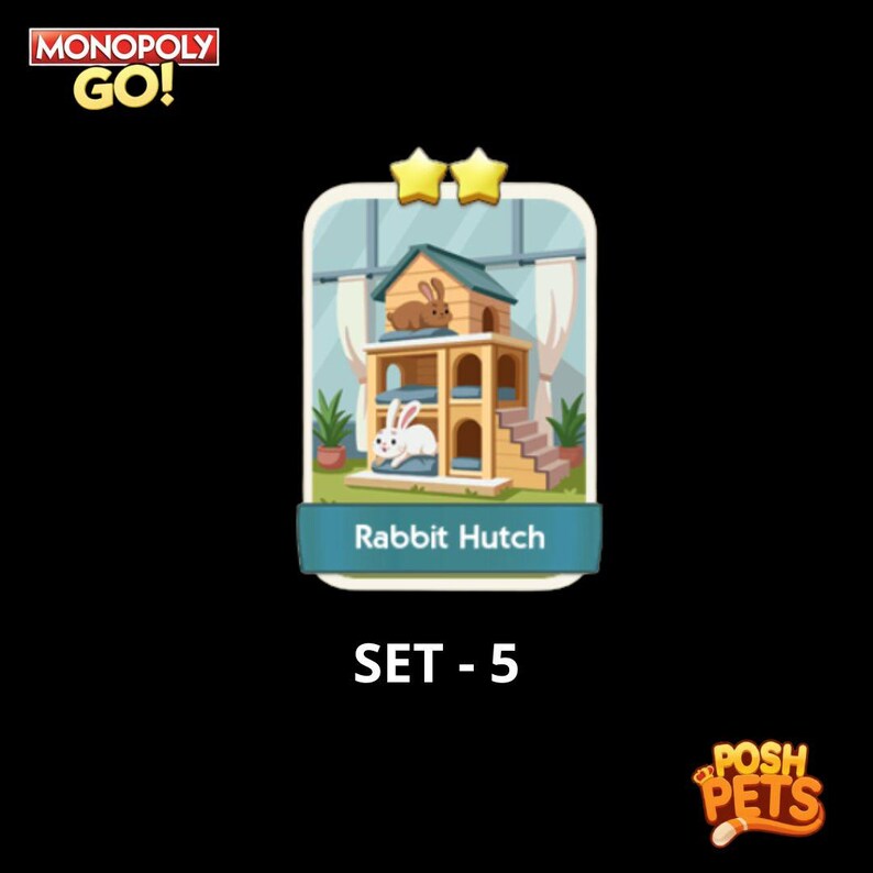 Rabbit Hutch - Set 5 - Monopoly Go 2 Star Sticker - Etsy