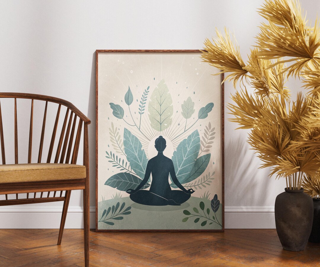 Meditation Wall Art, Zen Yoga Poster, Mindfulness Nature Print ...