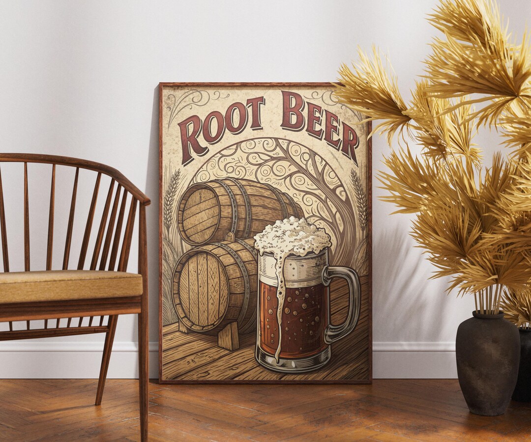 Vintage Root Beer Poster, Retro Soda Wall Art, Classic Beverage Decor ...
