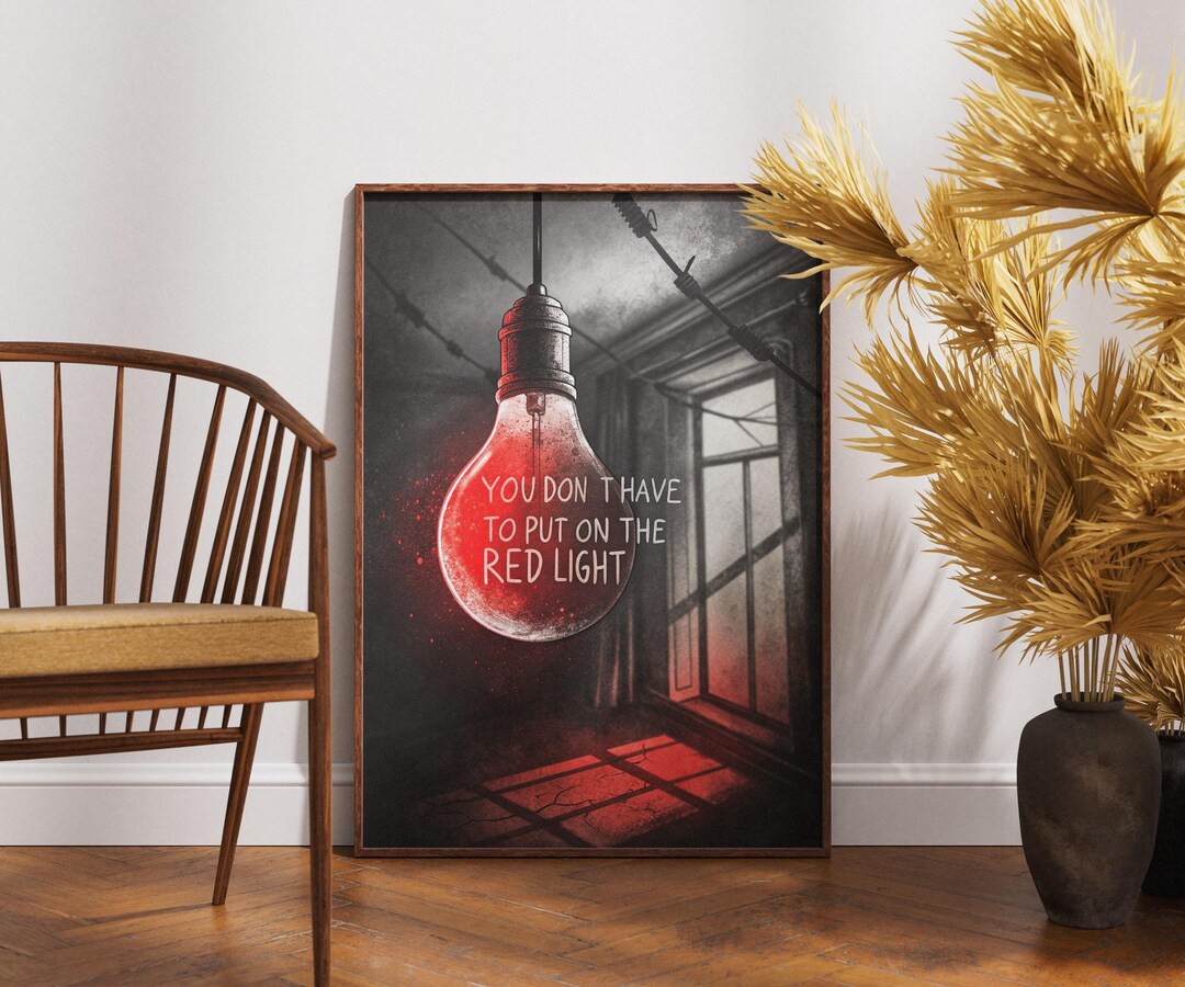 Roxanne Poster, the Police Inspired Wall Art, Red Light Lyric Print ...