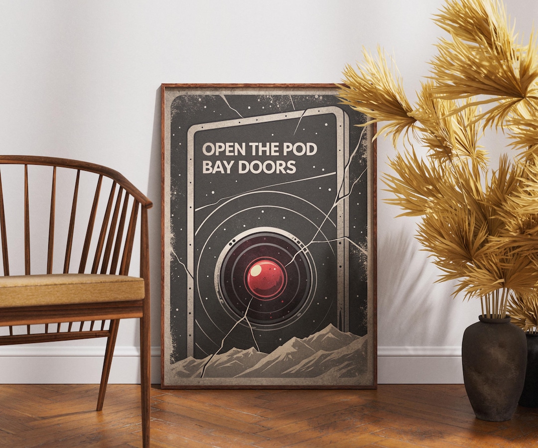 2001: A Space Odyssey Poster, Open the Pod Bay Doors Art, HAL 9000 Sci ...