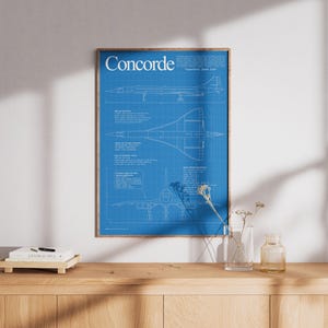 Concorde Blueprint Poster: Supersonic Aviation Wall Art - Etsy