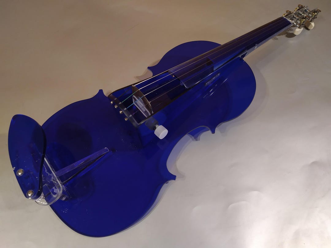 Equester Sigma Stradi Blue Acrylic Electric Violin, Handmade, Crystal ...