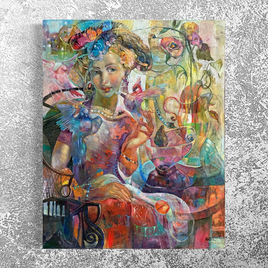Spring Garden Wall Art and Wall Decor Limited Edition Figurative Canvas ...
