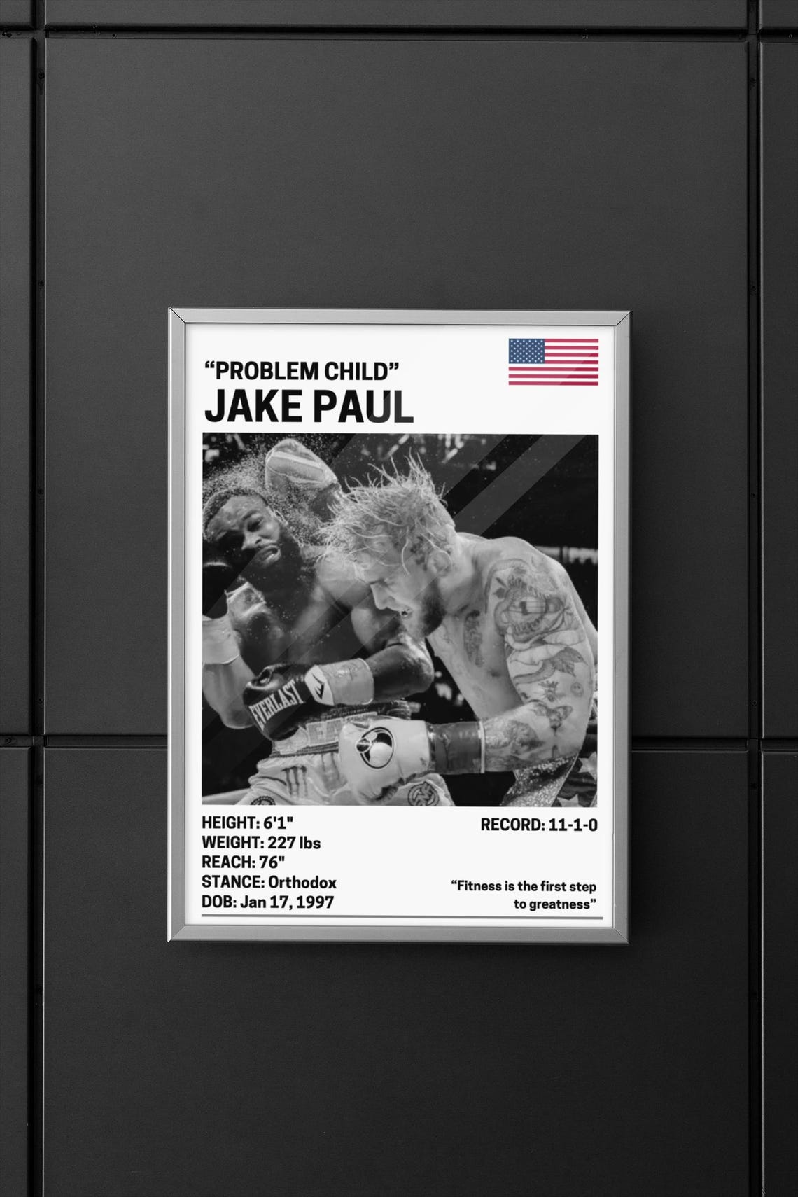 Jake Paul Physical Print, Jake Paul Poster, Jake Paul Boxing, Jake Paul ...