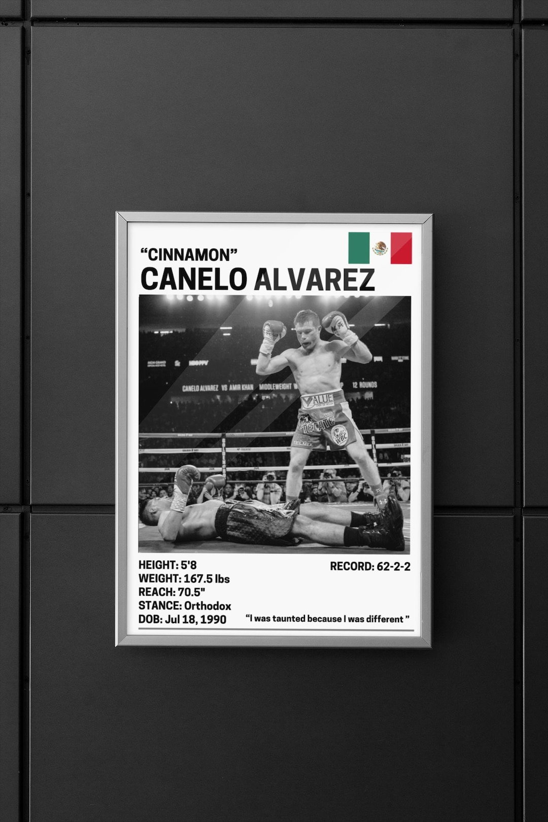 Canelo Alvarez Physical Print, Canelo Alvarez Poster, Canelo Alvarez ...