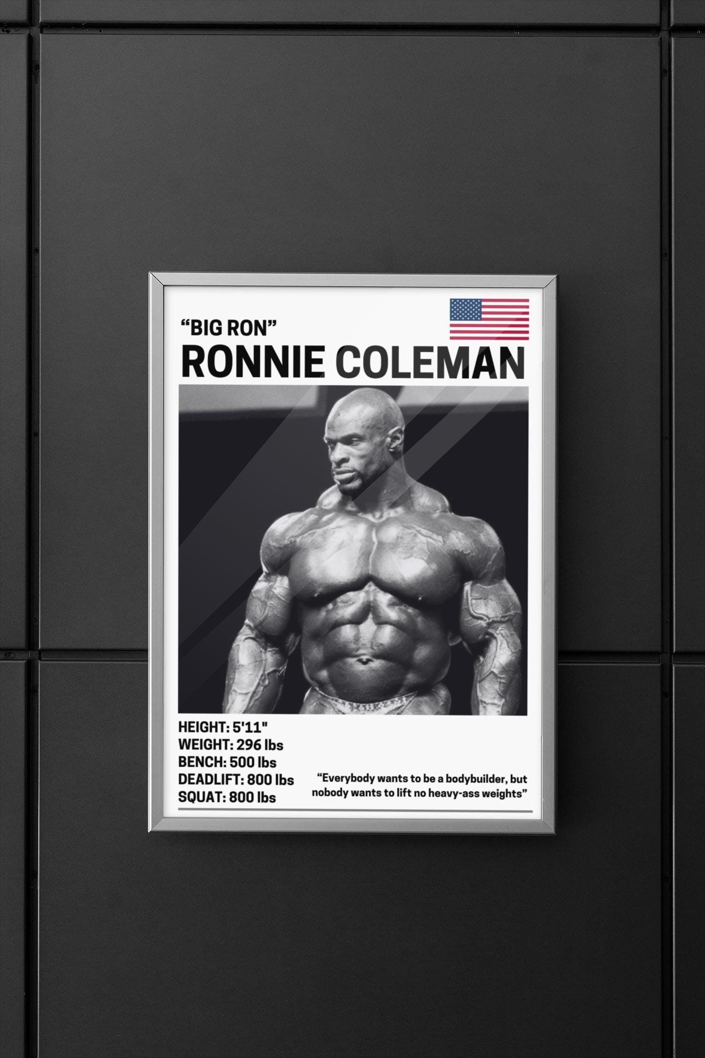 Ronnie Coleman Poster, Bodybuilding Wall Art, Fitness Decor, Gym ...
