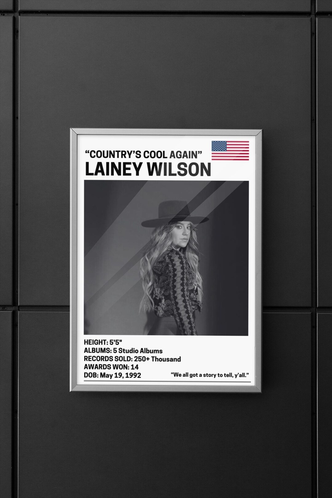 Lainey Wilson Physical Print, Lainey Wilson Poster, Lainey Wilson ...