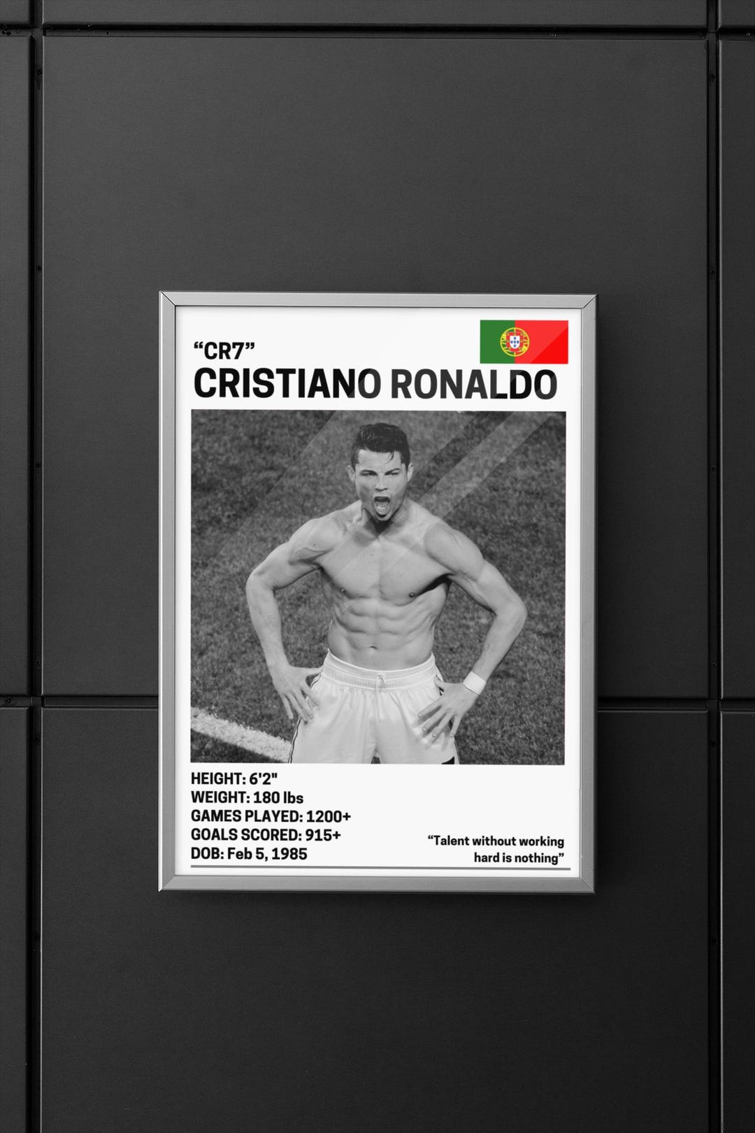Cristiano Ronaldo Physical Print, Cristiano Ronaldo Poster, Cristiano Ronaldo Gift, Cristiano ...