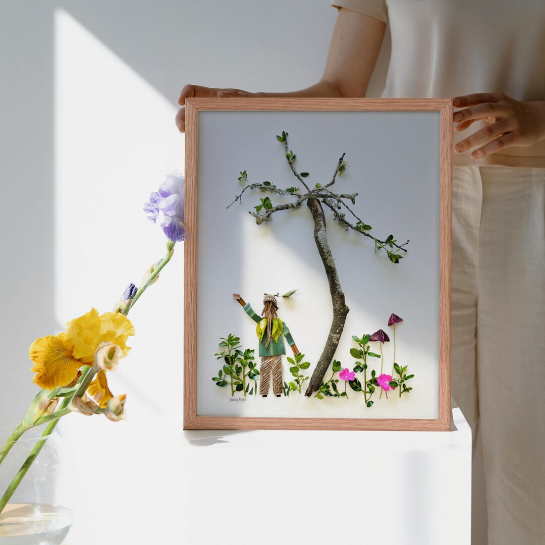Pressed Flower Art Tree Hugger Dried Flower Frame Nature Lover Wall Art ...