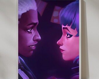 Arcane Jinx and Ekko in Love Poster, Maybe in Another Life, Digital ...
