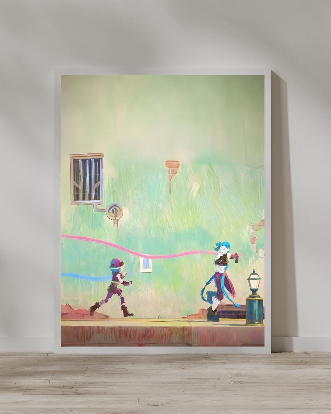 Arcane Poster Jinx and Isha Poster,league of Legends Art, Arcane Poster ...