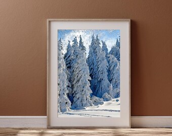 Printable Poster With Snow Theme, Digital Prints - Etsy