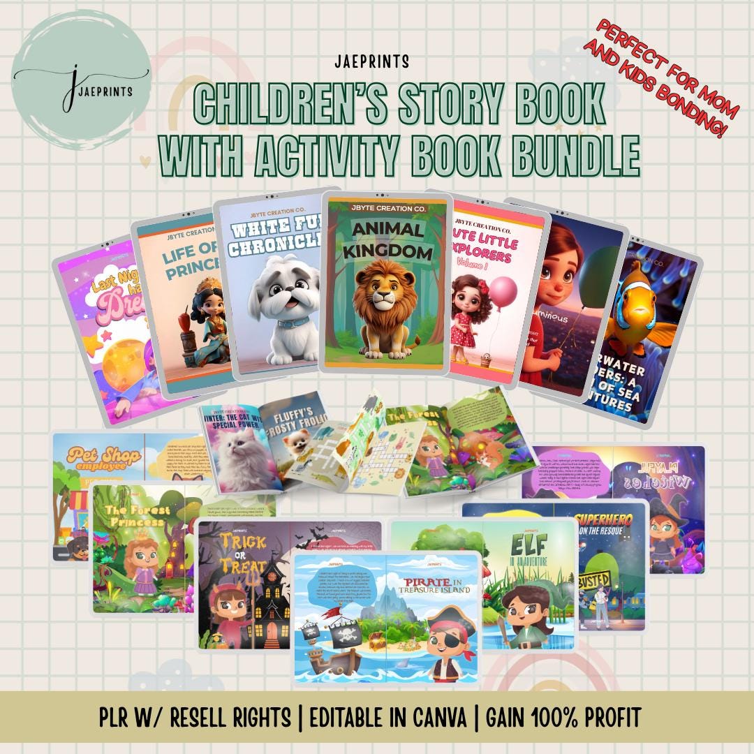 Kids Storybook Ages 4-7: Learn to Read, Bedtime Story (PDF & Canva ...