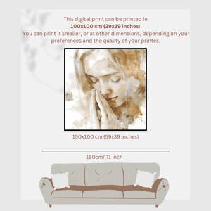 Maria Magdalena Illustration – Watercolor Prayer Portrait - Etsy