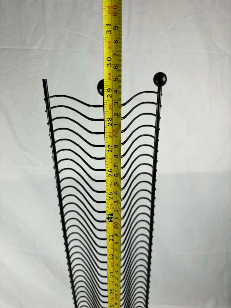 Black Metal Vertical CD Rack for 45 Cds, 29-inch Vintage CD Storage ...