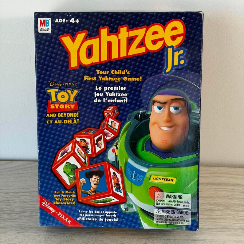 Yahtzee Jr. Toy Story Disney Pixar Complete Vintage Milton Bradley MB ...