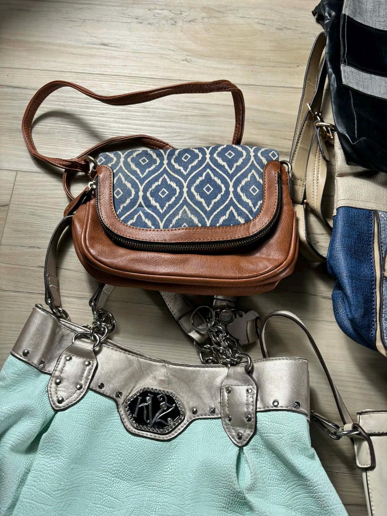Lot of Vintage-style Y2K Women's Handbags and Satchels, Various Colors ...