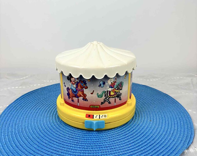 Vintage Disney Musical Carousel Light up Toy 90s Working Mickey Minnie ...