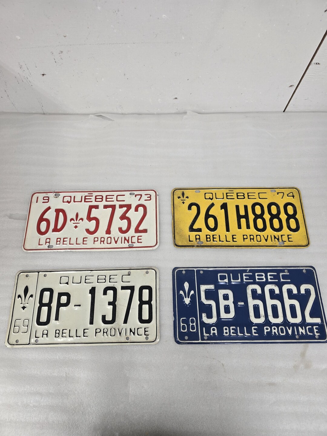 Lot of 4 Vintage Quebec License Plates 1968–1974 “la Belle Province ...
