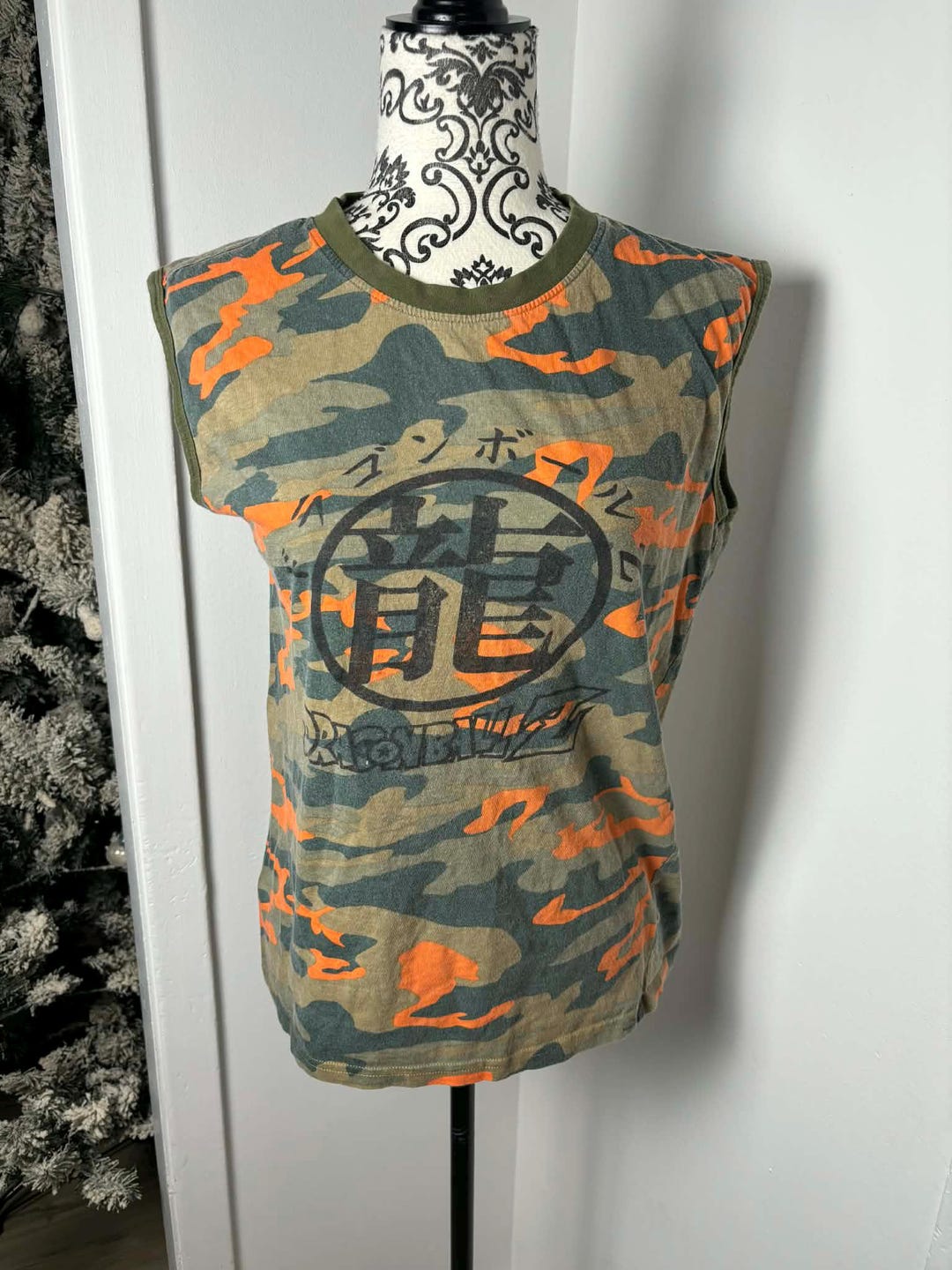 Rare Vintage Dragon Ball Z Camouflage Y2K Tank Top, Official DBZ ...