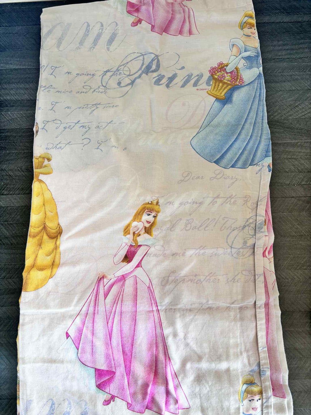 Vintage Disney Princess Twin Flat Sheet 2000s – Cinderella, Belle ...