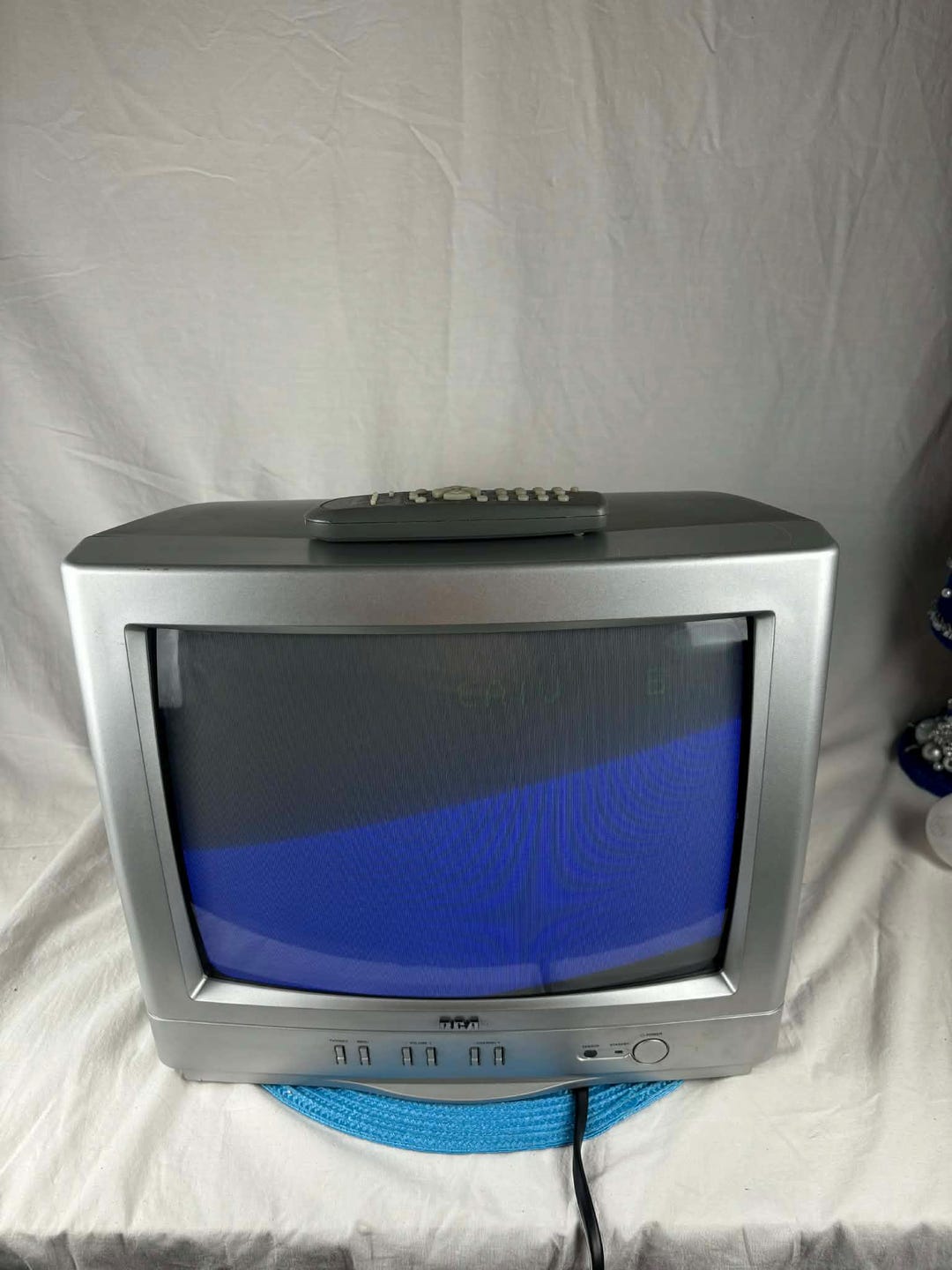 RCA 13-inch Silver CRT Color TV With Remote Control, Vintage Model From ...