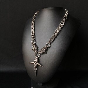 Sukuna Necklace | Spikes Stainless Steel Necklace | Chainmail | Chunky ...