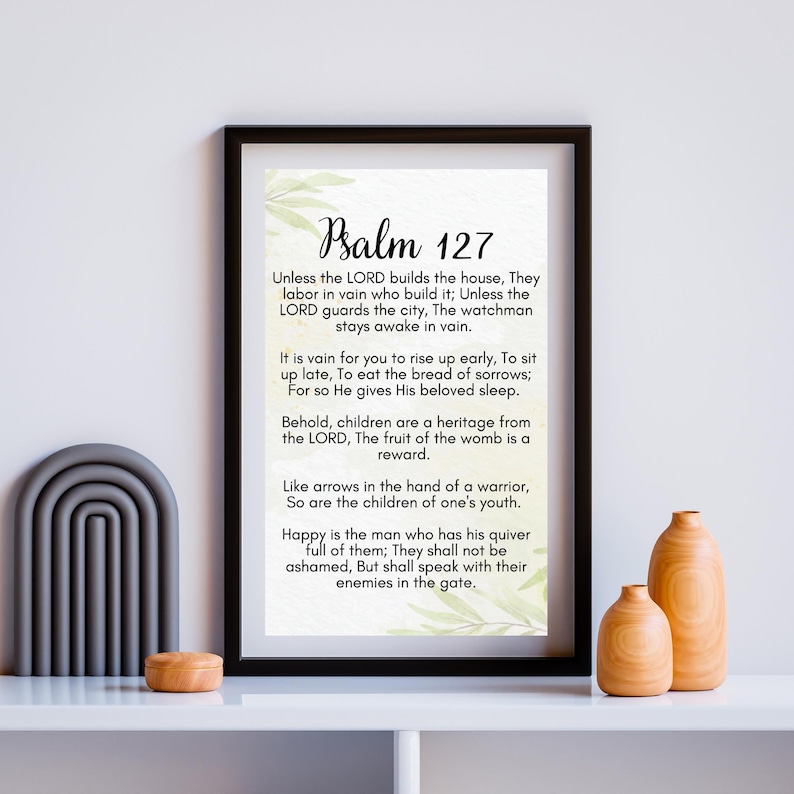 Psalm 127 Printable, Psalm 127 Wall Art, Bible Verse Printable ...