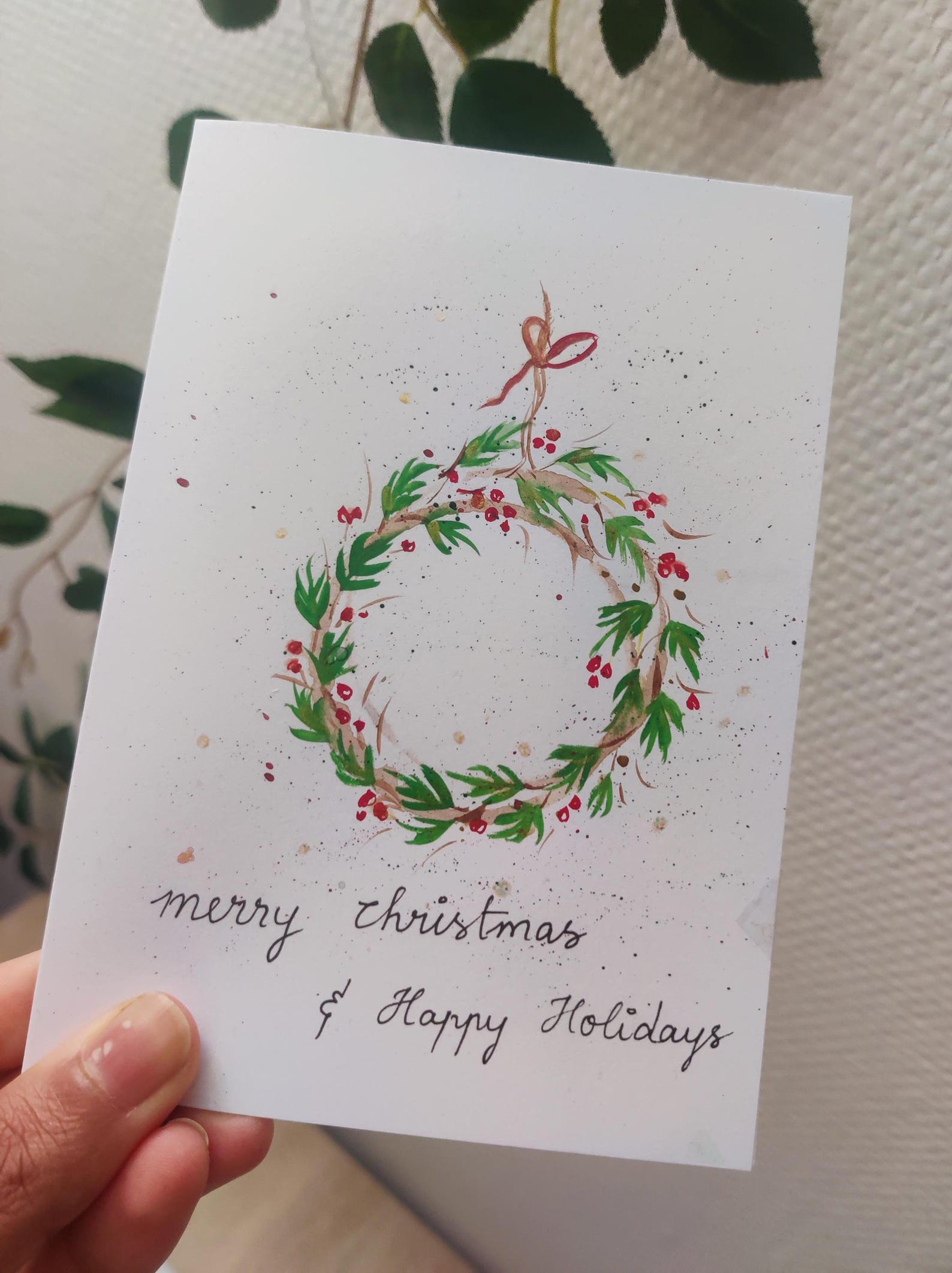 10 Unique Handmade Christmas Cards Watercolor Painting - Etsy