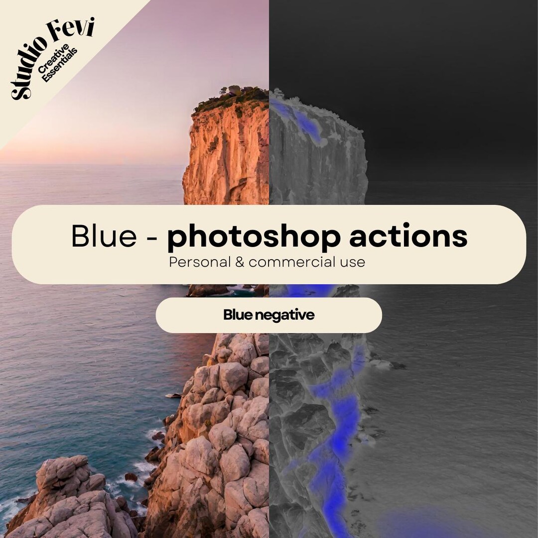Blue Negative Photoshop Action Photography Effect - Etsy
