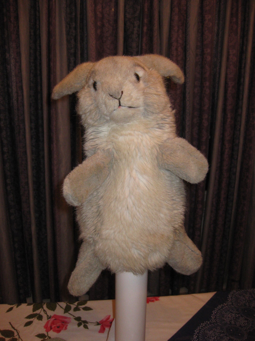 Vintage Steiff Plush Puppet Bunny Rabbit, Gray, Jolly Hase With Ear Tag ...