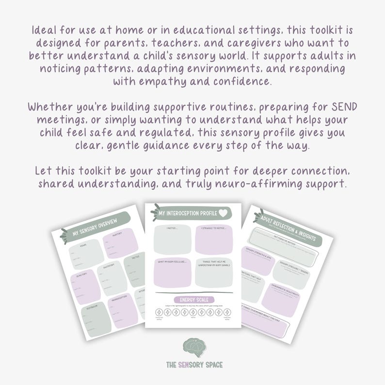 Sensory Profile Toolkit | Printable Autism, ADHD & SEND Resource ...