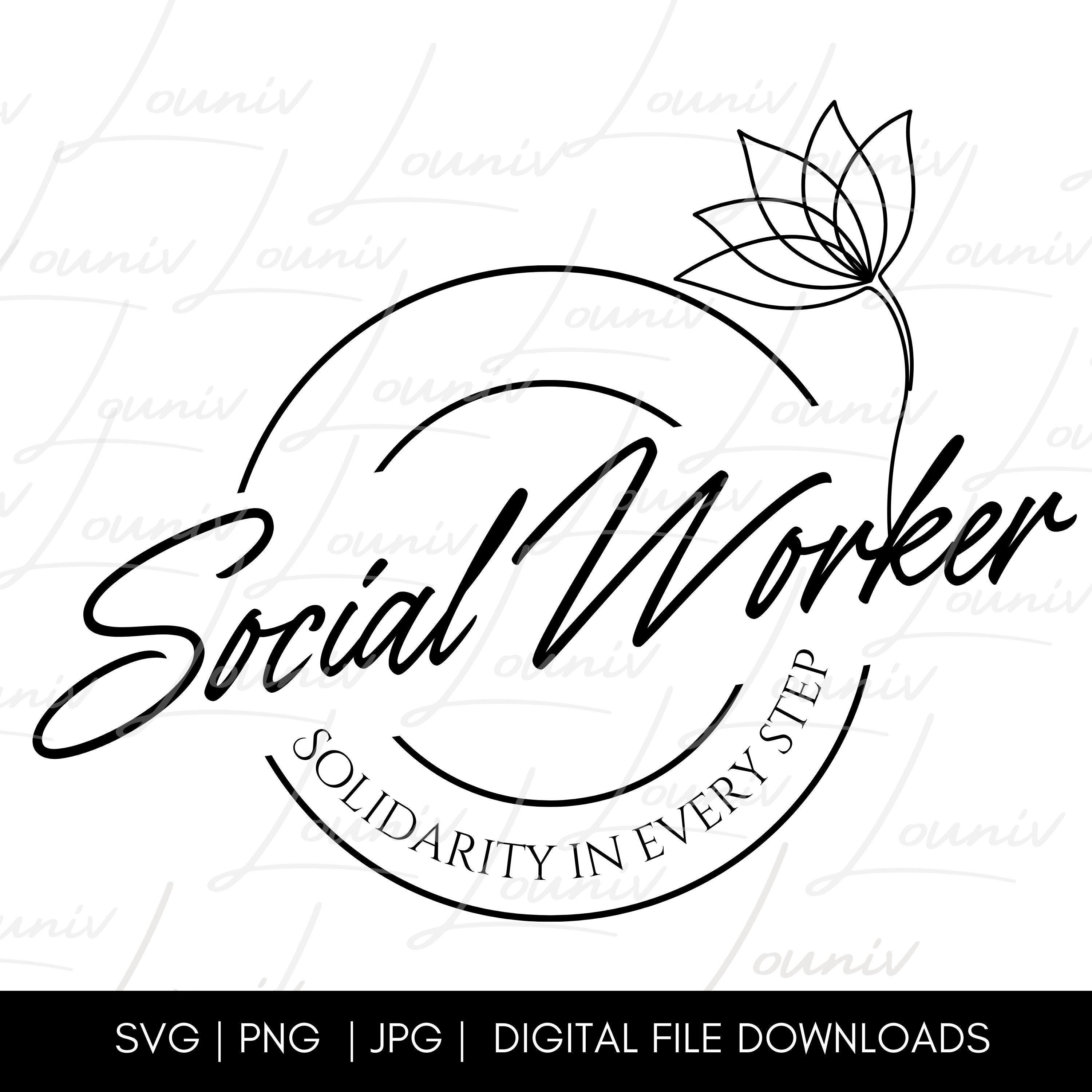 Social Worker Digital Art SVG, PNG, Jpeg, Formats Inspirational Poster ...